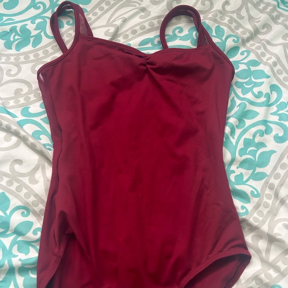 Capezio | Other | Redmaroon Leotard W Mesh | Poshmark